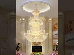 JYLighting Luxury Large LED Chandelier Contemporary Magnificent Crystal Pendant Light for Home and R