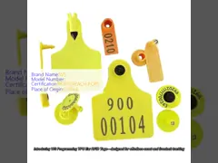 China Programming TPU Ear RFID Tags For Easy Tracking And Monitoring Of Assets And Cow Goat Cattle Sheep for sale