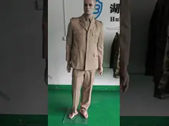 China Premium Military Dress Uniform Set in Khaki Jacket  Long Sleeve Shirt  Straight Leg Trousers  45 Wool Blend Ceremonial Uniform for sale