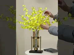 China The new type of artificial flower, a single dancing orchid, is suitable for hotel and restaurant decoration, living room, and wedding dancing orchid artificial flowers for sale