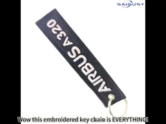 China Promotion Gift Customized Embroidered Promotion Gift Customized Embroidered Keychain with Eyelet and Key-ring for New Product Promot with Eyelet and Key-ring for New Product Promotion for sale
