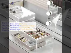 China Effortlessly Scratch Resistant Acrylic Storage Box Clear Stacking For Store And Display for sale