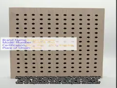 China Office Sound Absorption Wall Panel 16/16/6mm Perforated Acoustic Board for sale
