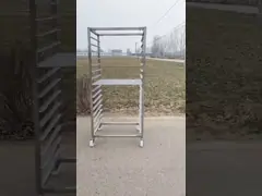 stainless steel tray baking trolley