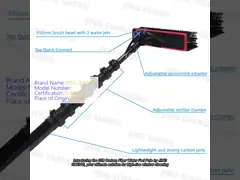 33ft Carbon Fiber Water Fed Pole For High-rise Windows Easy To Use ODM