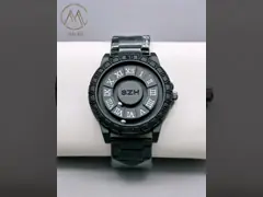 Classic Mens Wrist Watches And Silicon Band Material For Performance