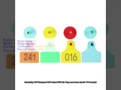 China Waterproof Tags UHF Animal RFID Ear Tag with TPU Material For Livestock Monitoring System for sale