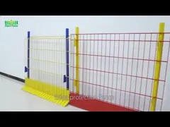 China Powder Coated Temporary Edge Protection Barriers - 5-8mm Wire, 1100-1300mm Panel Sizes, Galvanized Steel Construction for sale