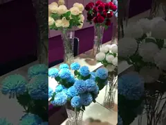 China Simulated Three Headed Ball Chrysanthemum Fake Flower Hydrangea Artificial Flower Table Tennis Chrysanthemum Wedding Home Decoration Simulated Hydrangea Bouquet for sale