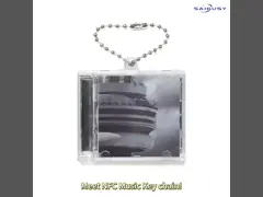 NFC Music Keychain Gift - Transparent Acrylic Case & Band-Inspired Art