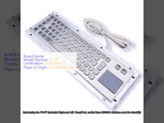 IP65 / IK07 Industrial Keyboard With TouchPad SUS304 Stainless Steel Customized
