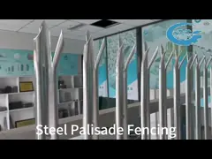 China Hot-Dip Galvanized Steel Palisade Fencing for High-Security Perimeter for sale
