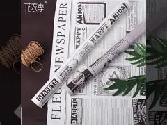 China Retro English newspaper, kraft paper, Valentine's Day bouquet wrapping paper, rose flower packaging material, roll wrapping paper for flowers for sale