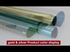 China 2mil Metal Mirror Building Reflective Film Roll Self Adhesive Glass Wall Tinting for sale