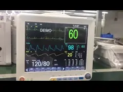 Portable Patient Monitor Machine For Continuous Heart Rate Temperature Oxygen Monitoring