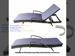 PE Poly Rattan Garden Outdoor Indoor Rattan Lounge Chair Beach Sun Holiday Patio Outdoor Furniture Sets