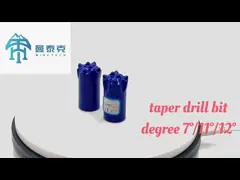 China High Performance 26-43mm Diameter Rock Drilling Bit with 50/55/65mm Skirt Body and 7°/11°/12° Taper Button Bit for sale