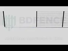 China Manual Drive Cantilever H2m 3D Curved Sliding Fence Gate for sale