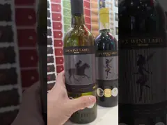 Etichetta per bottiglia di vino rosso autoadesiva impermeabile Etichetta per bottiglia di cocktail di vino rosso