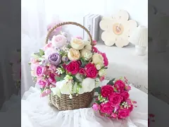 5 small rose artificial flowers, Korean-style bouquet, Persian and foreign peony artificial flowers,