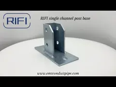 China RIFI Strut Channel Fitting Carbon Steel Galvanized Single Channel Post Base Solar Bracket for sale