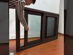 China Aluminum Sliding Window Customized Window Double Temper Glass Good Sound Insulation for sale