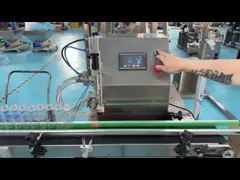 Desktop automatic filling machine with conveyor belt
