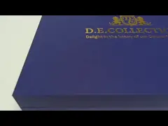 Luxury Blue Tea Gift Box Packaging Custom Logo Printed With EVA Insert