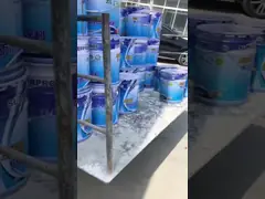 Blue Polyurethane Waterproof Coating For Bldg Basements Easy Construction Sprayable