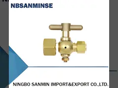 China Brass Three way plug valve connecting pressure gauges 0.6MPA for sale