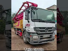 Big Sale SANY 52m Used concrete pump truck Benz chassis for building equipment