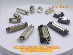 China 15 Pin D Sub Connector HDB 15Pin Solder Type VGA Connector With PBT Insulator for sale