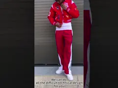 custom varsity jacket and sweatpants set