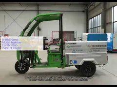 A small high-pressure cleaning vehicle for community gardens and sanitation