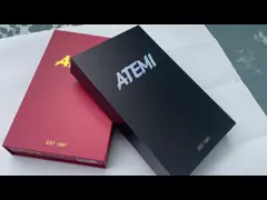 China Custom Gold Stamping Logo Magnetic Close Paddle Rackets Box Packaging With Foam Insert for sale