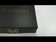 Scatola regalo ripiegabile di lusso nero nero magnete rigido riciclabile