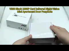 V380 Μαύρο 1080P κάρτα υπέρυθρη νυχτερινή όραση Μίνι Πύλη διαμερίσματος Peephole