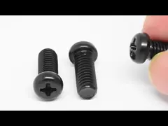 Common Connection Bolt Black Carbon Steel Round Head Screws with Cross-Recessed Drive