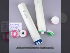 Customized Children Tooth Paste Tubes with Two-Color Rabbit Teeth Flip Top Caps