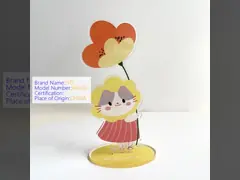 Op maat gemaakt schattig en helder Acryl Desktop Stand met UV Printing als fotoraam en Acryl Note Holder