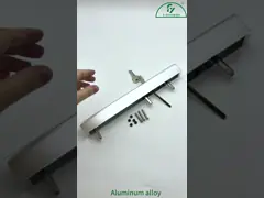 China Security Outside Interior Aluminum Long Door Handle With Keys 300mm Length for sale