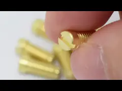 China Golden Carbon Steel Pan Head Decorative Screws M1.0-M8 1-200mm Length for Furniture Industry for sale