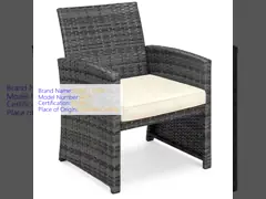 Waterproof Weather Resistant Aluminum Frame Modern Brown PE Rattan Woven Sofa Chair Coffee Table Sets