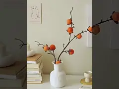 Simulation of 8 small persimmons, imitation of real and fake persimmons, home decoration, wedding, s