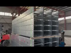 Zilveren ladder type kabelbak buigt tees kruisen voor corrosiebestendigheid en brandwerendheid