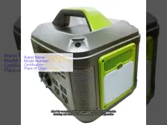 Campeggio Stazione elettrica portatile Puro Sine Wave Output per elettronica esterna