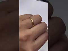 Ручная работа Твист Классический 925 Стерлинговое Серебряное Женское Кольцо Ювелирные изделия Покрытые 18K золотом