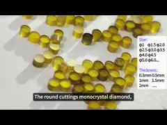 Dia 5*0,8 mm HPHT Piastra monocristallina di diamante cristallino ottico di diamante