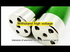 RI80 green cylindrical rod glass glaze film high voltage high frequency non-inductive resistor