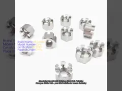 China M8 M10 Stainless Steel Plain Polishing Hexagon Slotted Nut SS201 SS304 SS316 DIN935 for sale